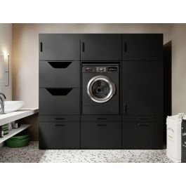 Kast WASHING 1 machine met kast voor wasgoed LARGE zwart - Mobistoxx